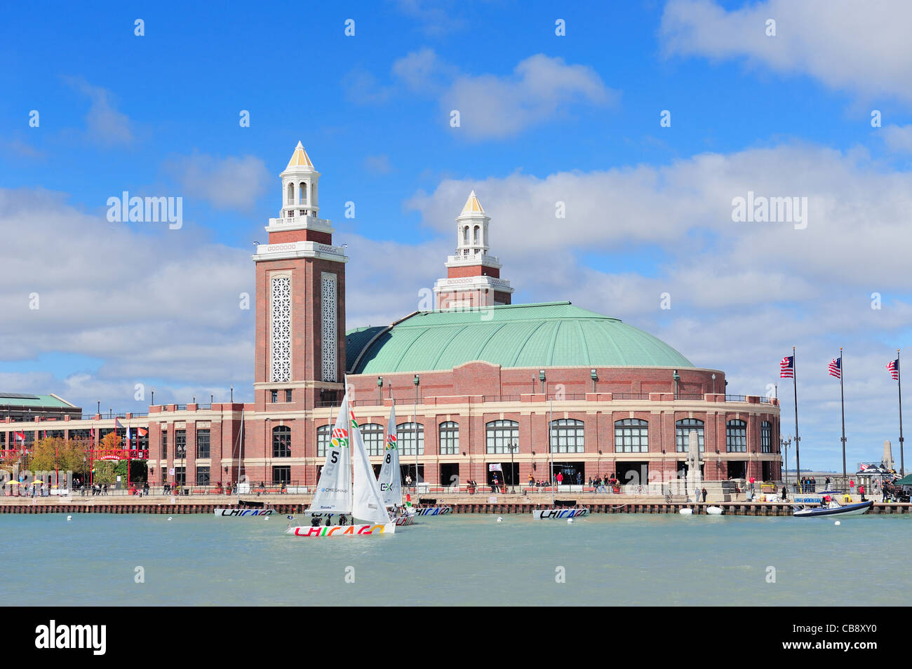 Navy Pier and skyline Stock Photo - Alamy