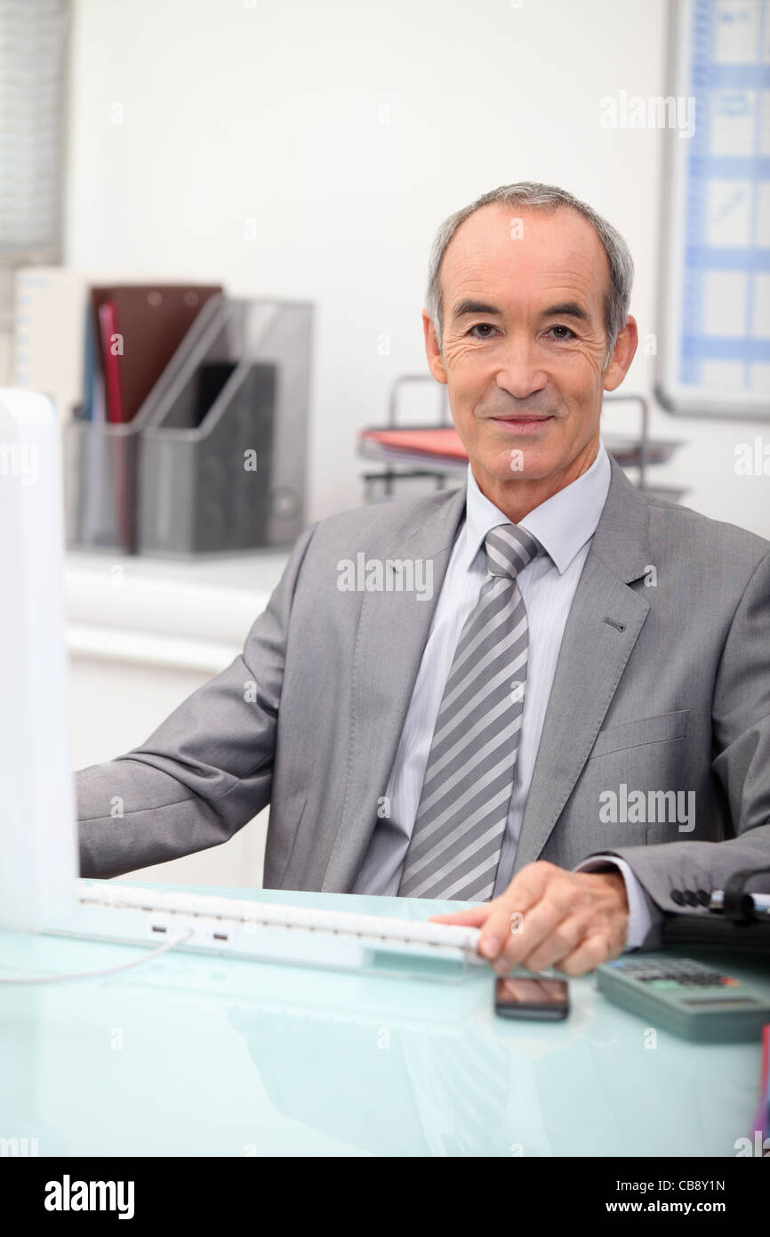 Portrait of a bank director Stock Photo - Alamy