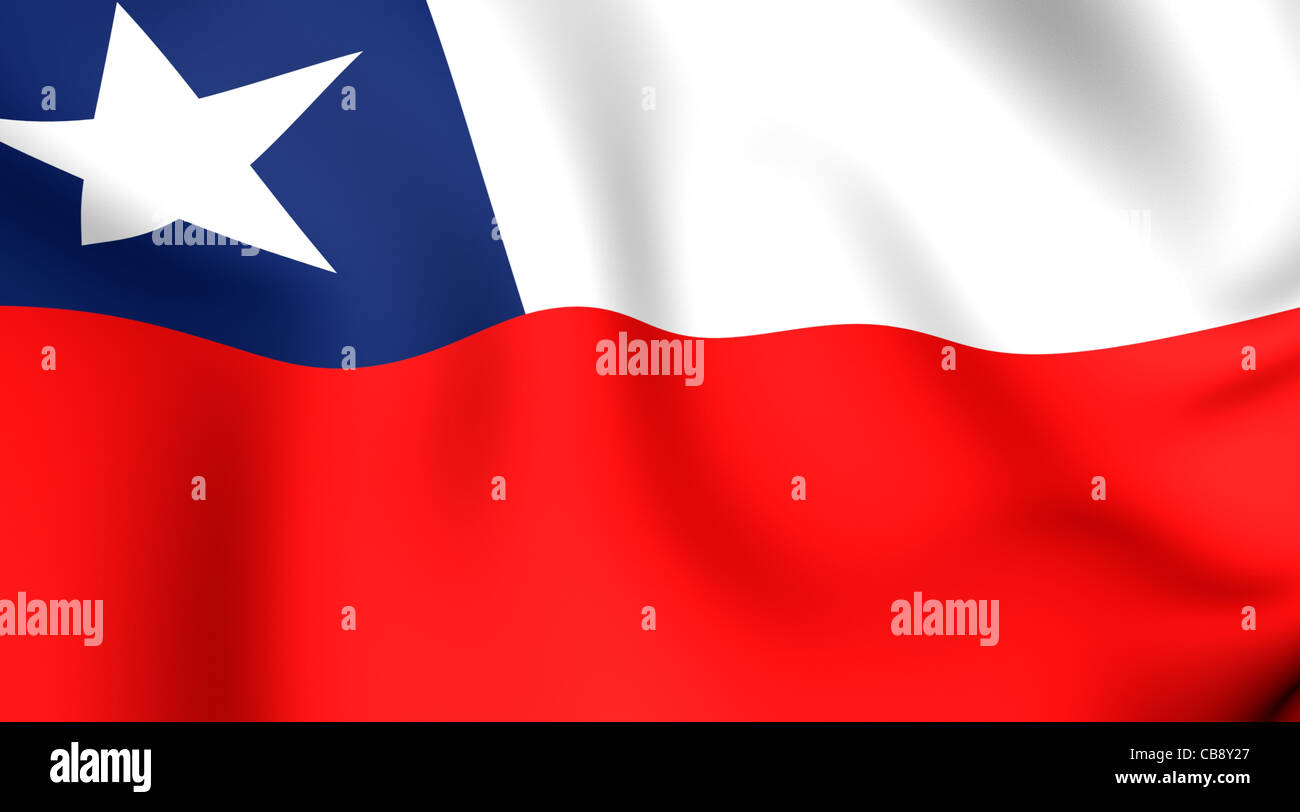 Flag of Chile. Close up. Front view Stock Photo - Alamy