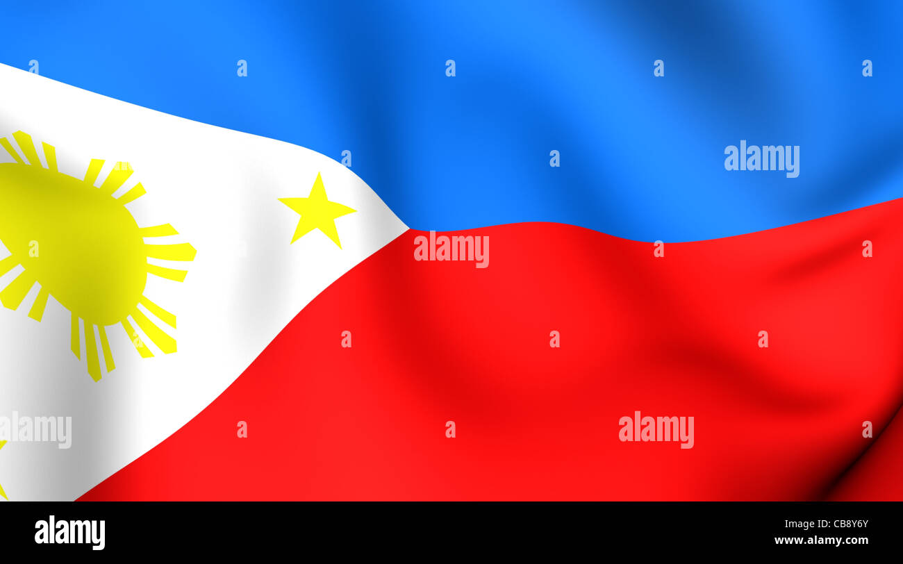Flag of Philippines. Close up. Front view Stock Photo - Alamy