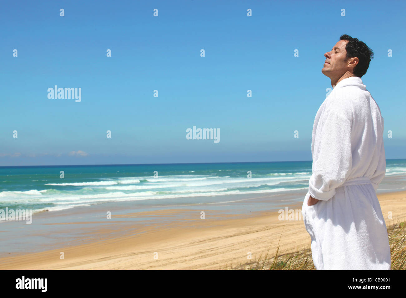 man on the beach Stock Photo - Alamy
