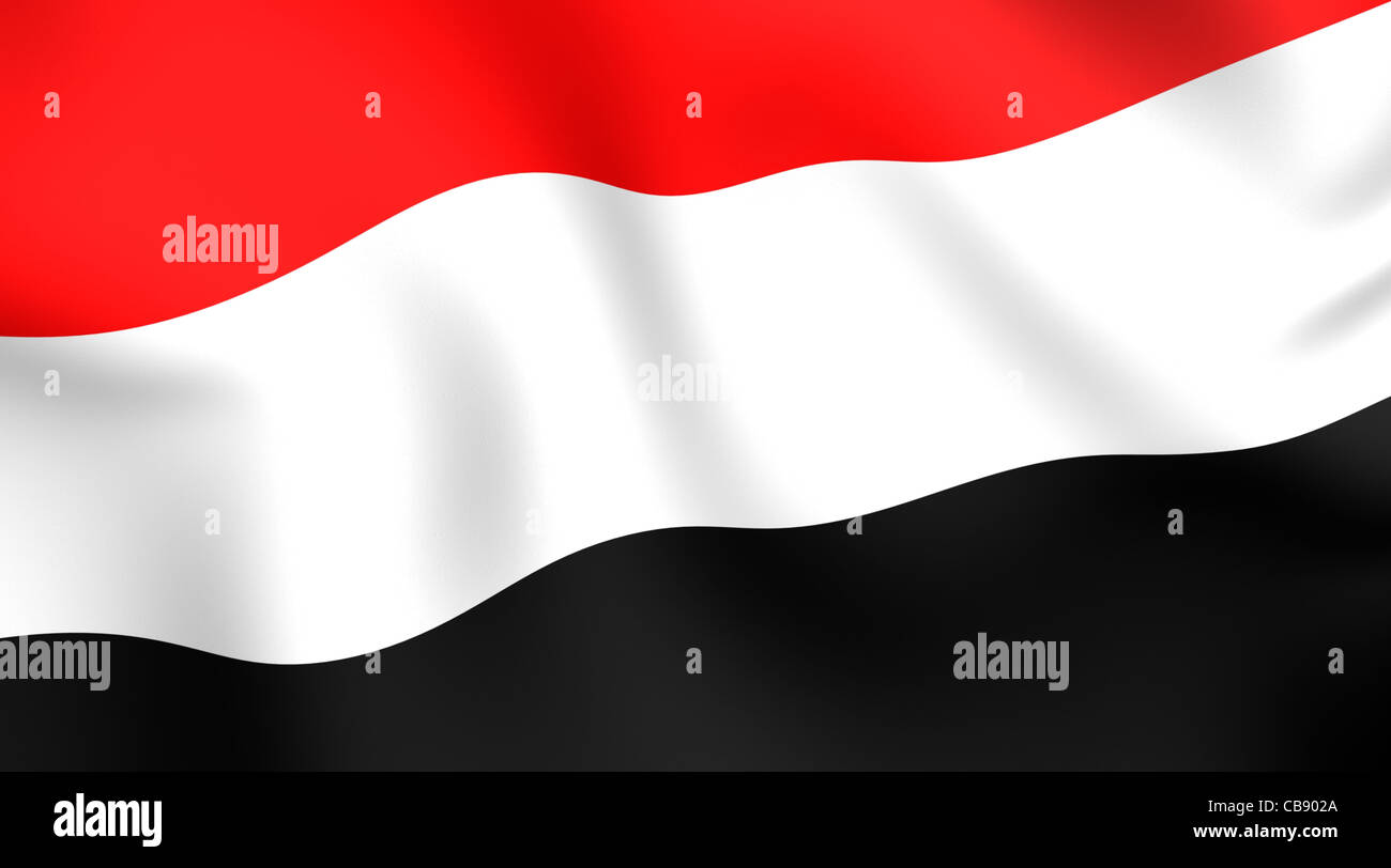 Flag of Yemen. Close up. Front view Stock Photo - Alamy