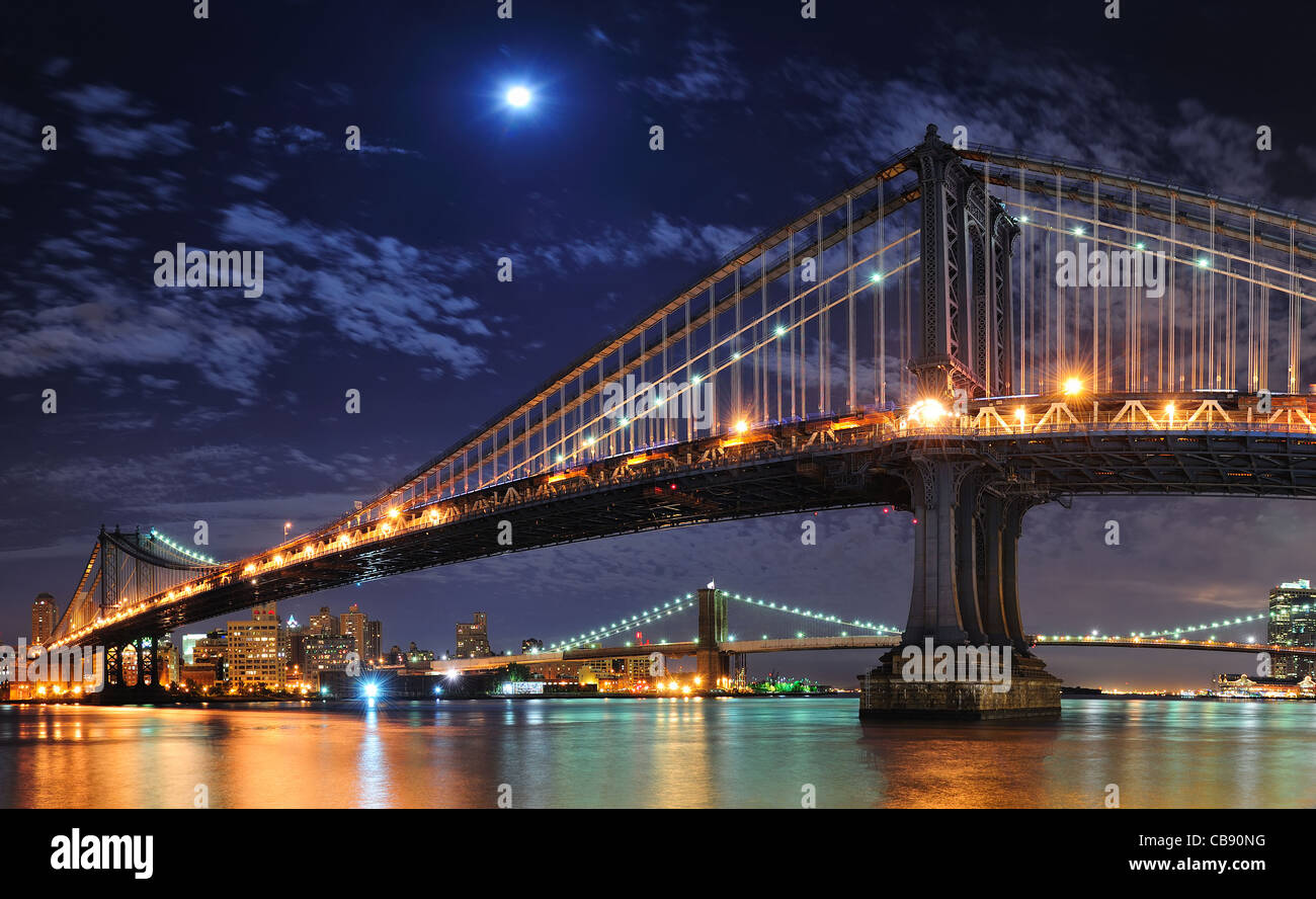 Bridge in moonlight moon over bridge hi-res stock photography and ...