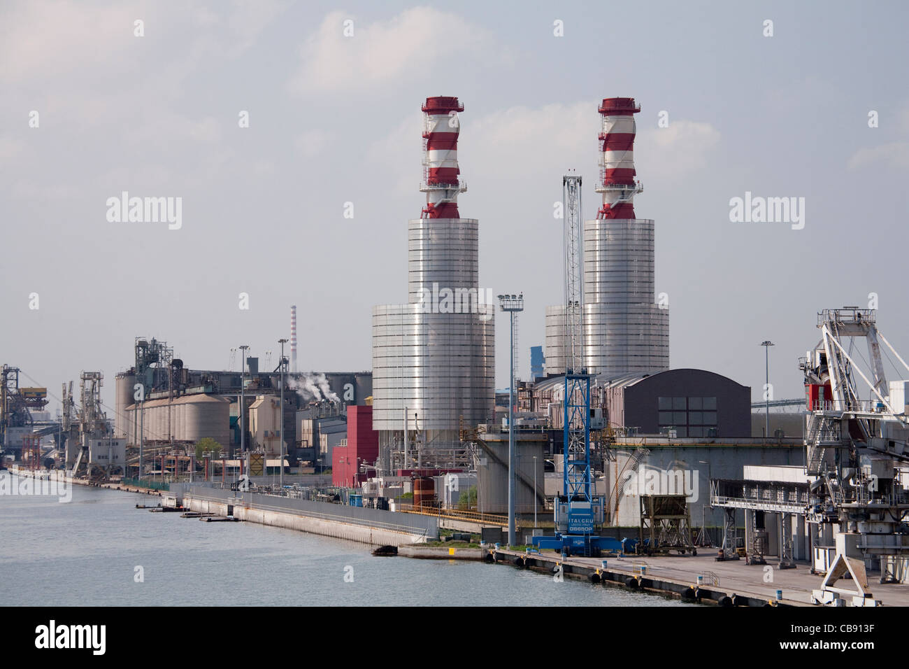 Ravenna power station Italy canal energy Stock Photo - Alamy