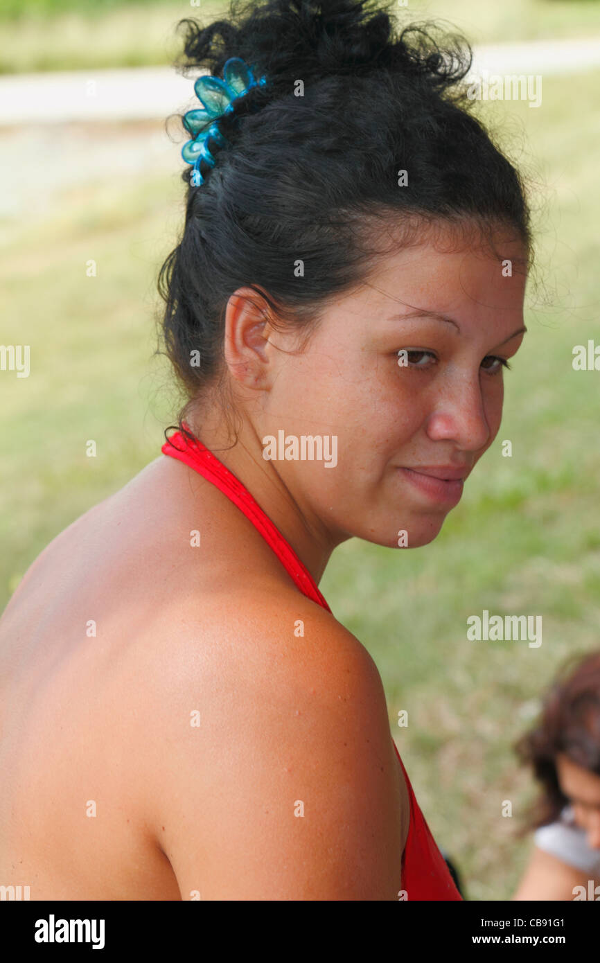 Hispanic adult woman close up facial view. . Hispanic Ethnic Cuban ...