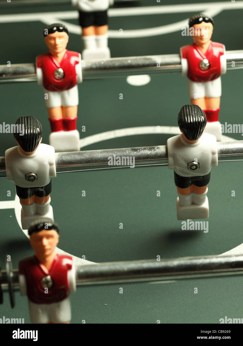 Table football game, Soccer table with red and blue players Stock Photo ...