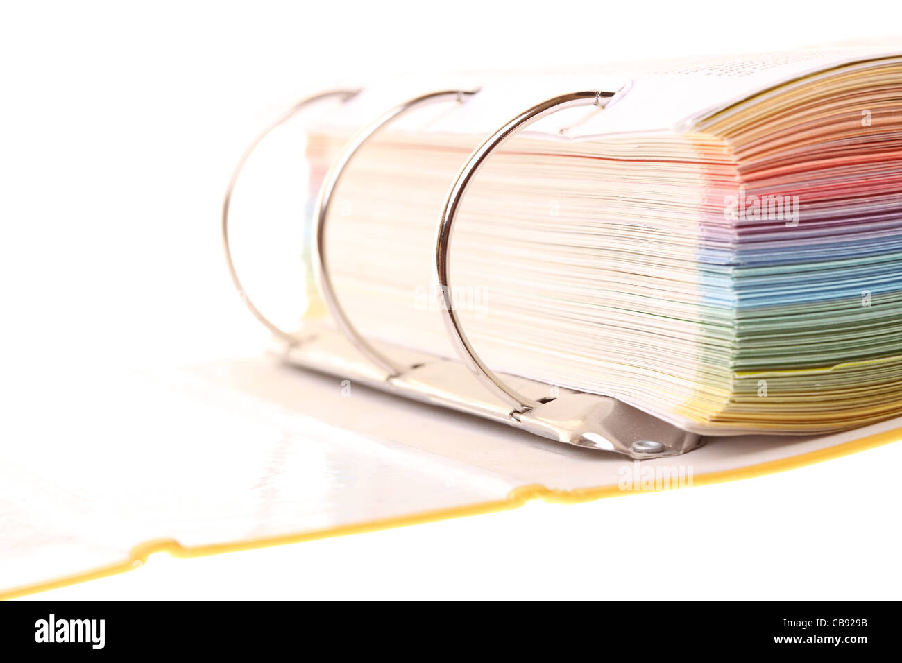 file folder with documents and papers isolated on white Stock Photo - Alamy