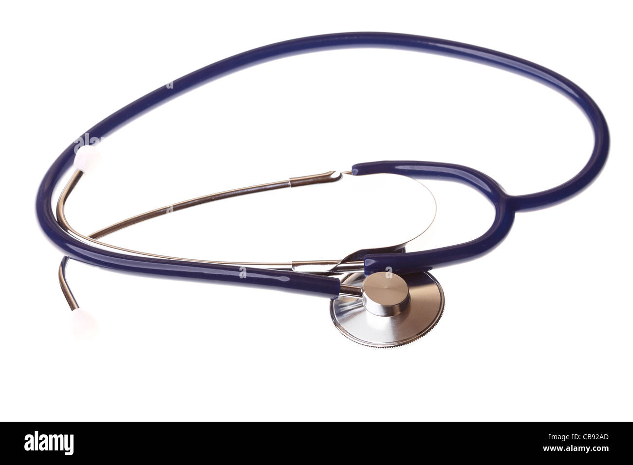 blue stethoscope isolated on white background Stock Photo - Alamy