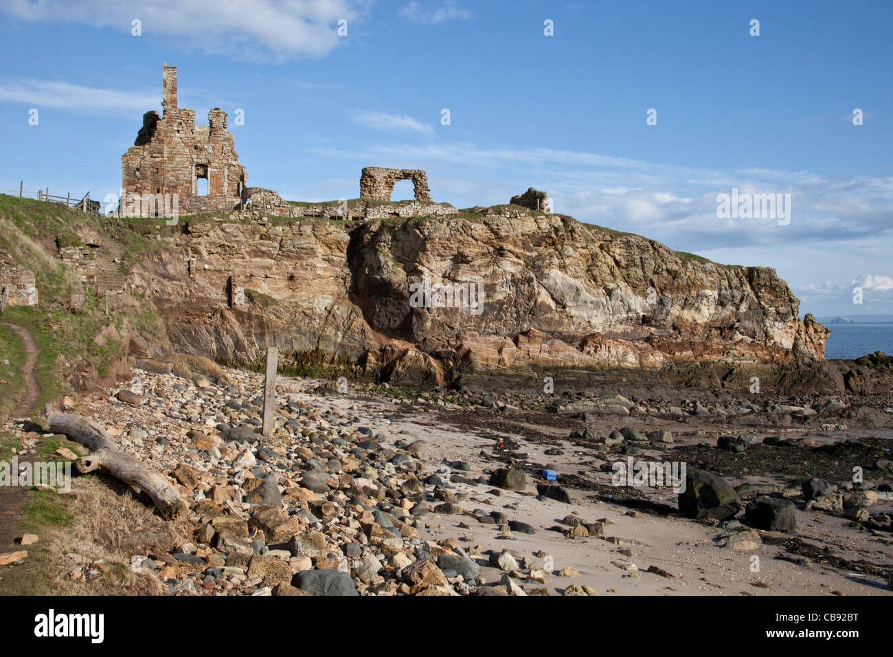 Ruins of Newark Castle, near St Monans, Fife, Scotland Stock Photo - Alamy