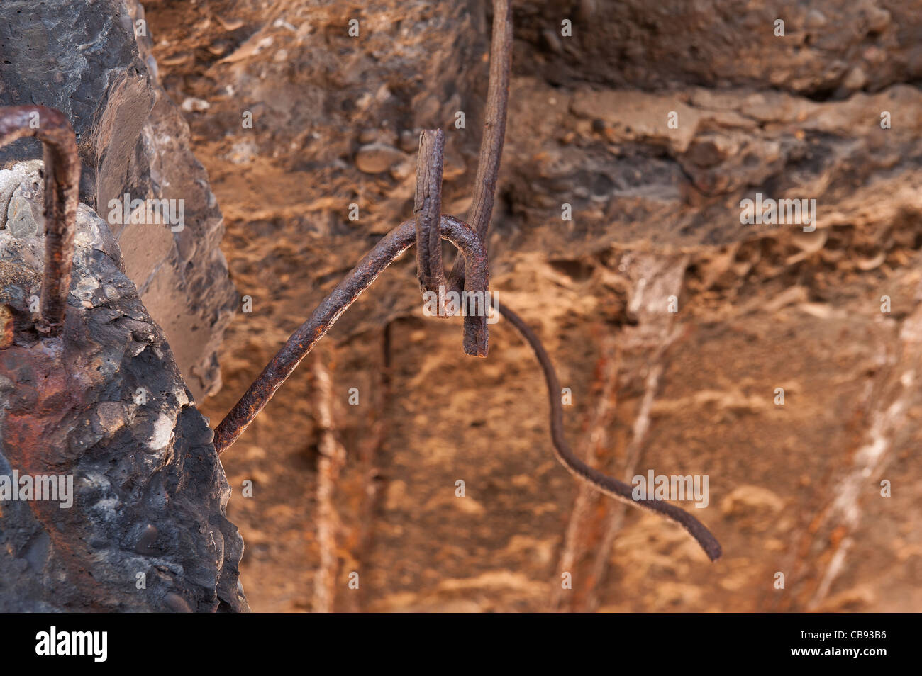 Structural failure in bunker rusty lintels concrete impregnated rust ...