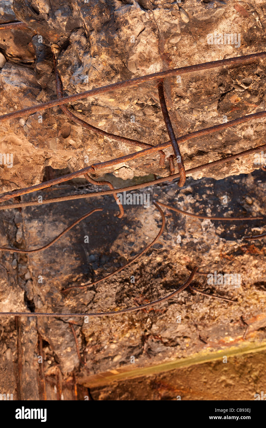 Structural failure in bunker rusty lintels concrete impregnated rust ...