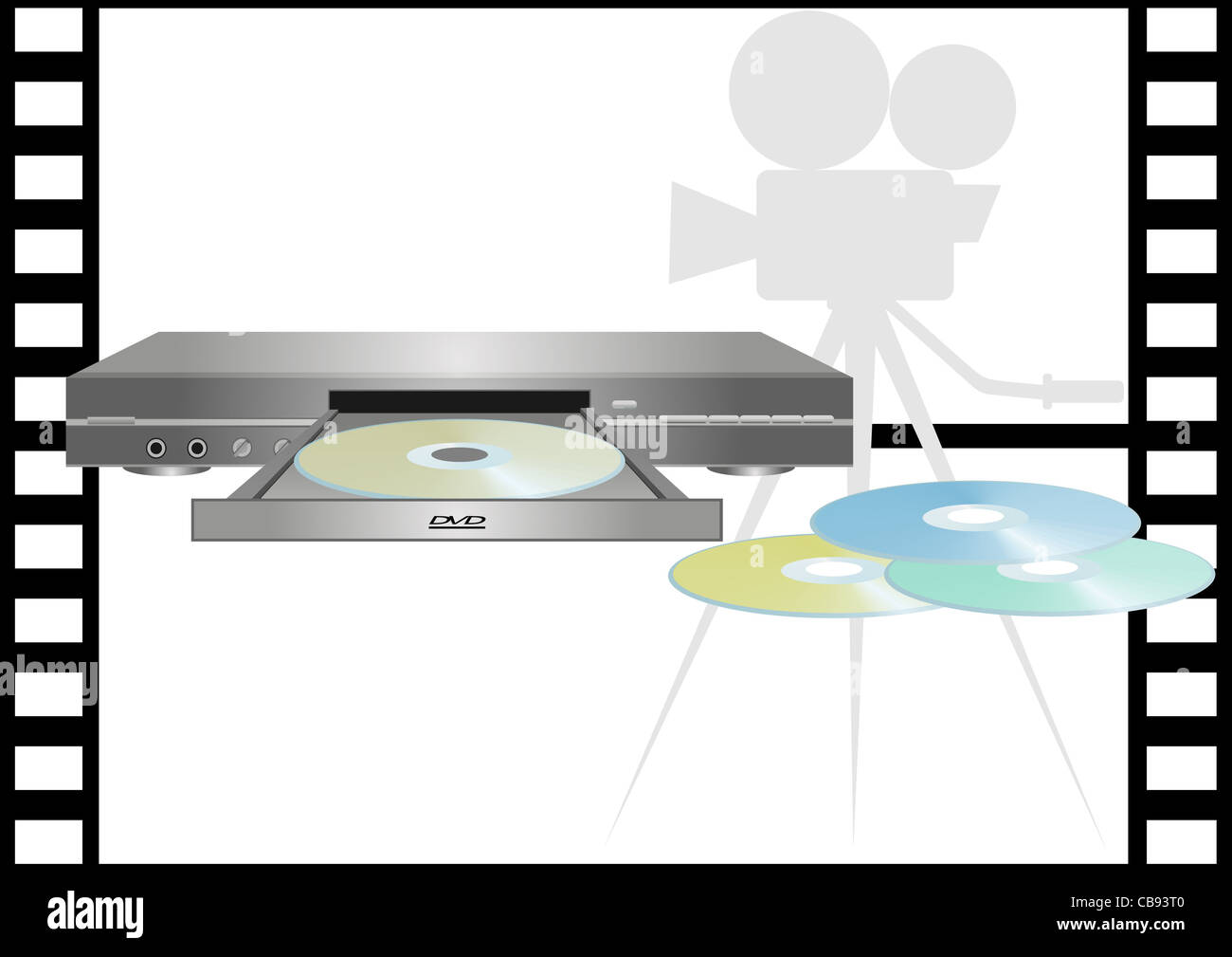 DVD-ROMs and DVD-player Stock Photo - Alamy