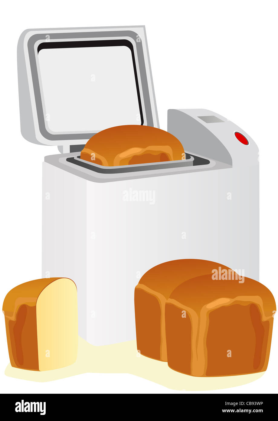 Electric bread maker and bread Stock Photo - Alamy
