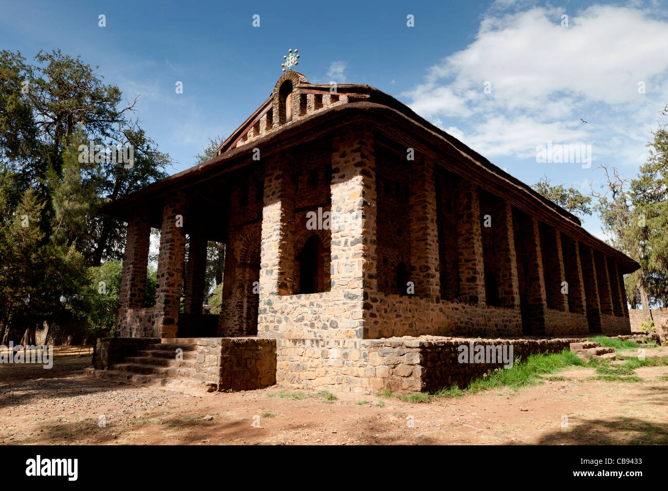 Exterior view of Debre Berhan Selassie Church in Gonder, Northern ...