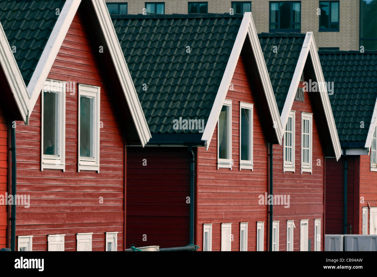 Red painted buildings hi-res stock photography and images - Alamy