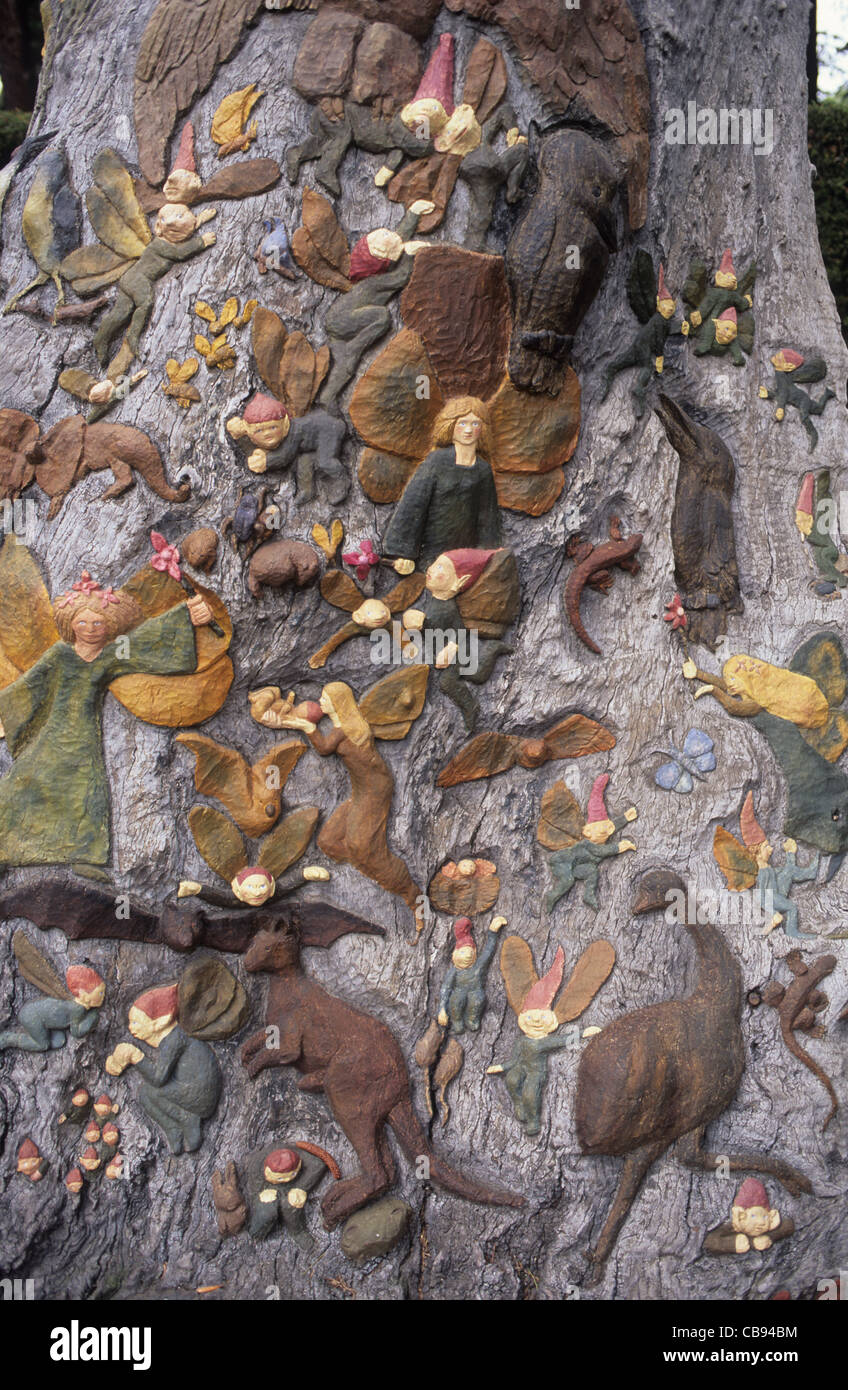 Australia, Melbourne, Fitzroy gardens, the 'fairy' tree Stock Photo - Alamy