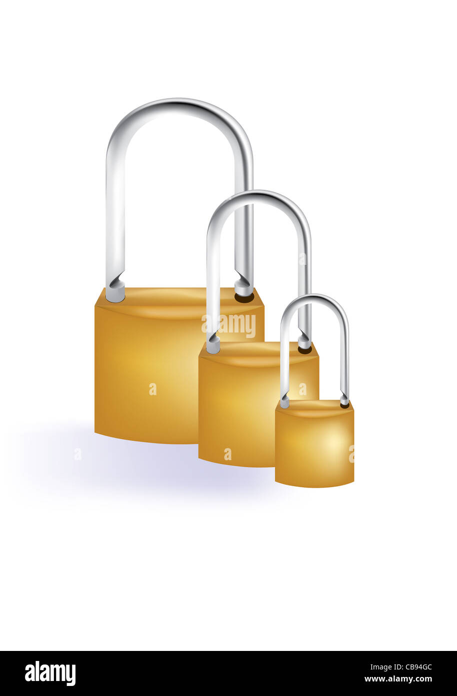 Padlocks in different sizes Stock Photo - Alamy