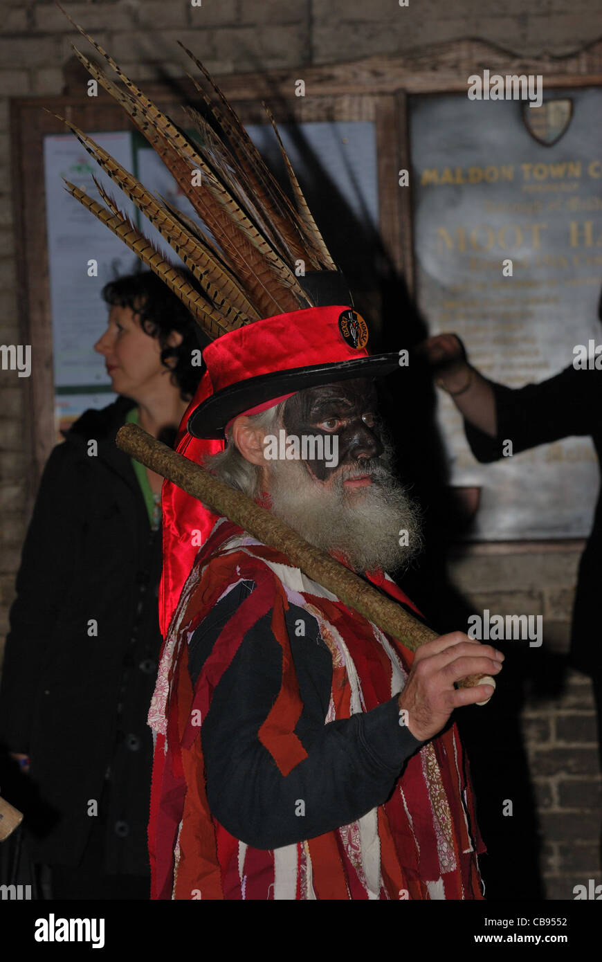 face of old morris dancer Stock Photo - Alamy