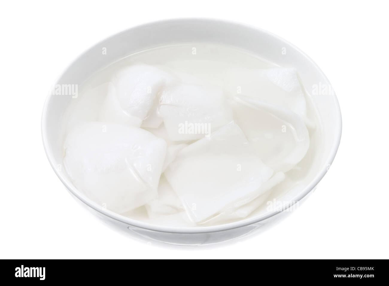 Bowl of Coconut Flesh Stock Photo - Alamy