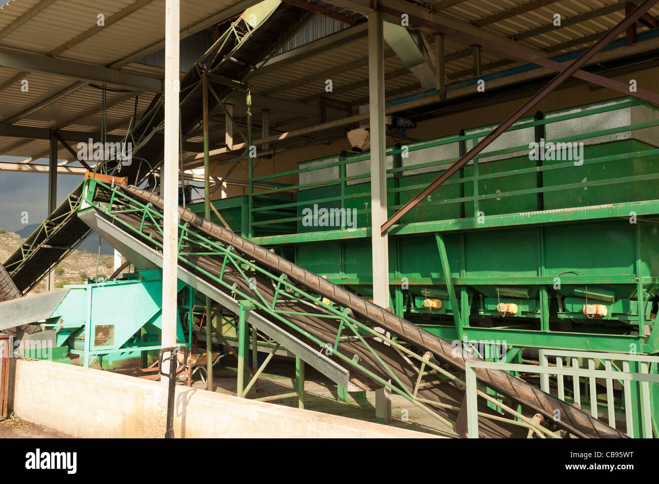 A modern olive mill, food processing plant Stock Photo - Alamy