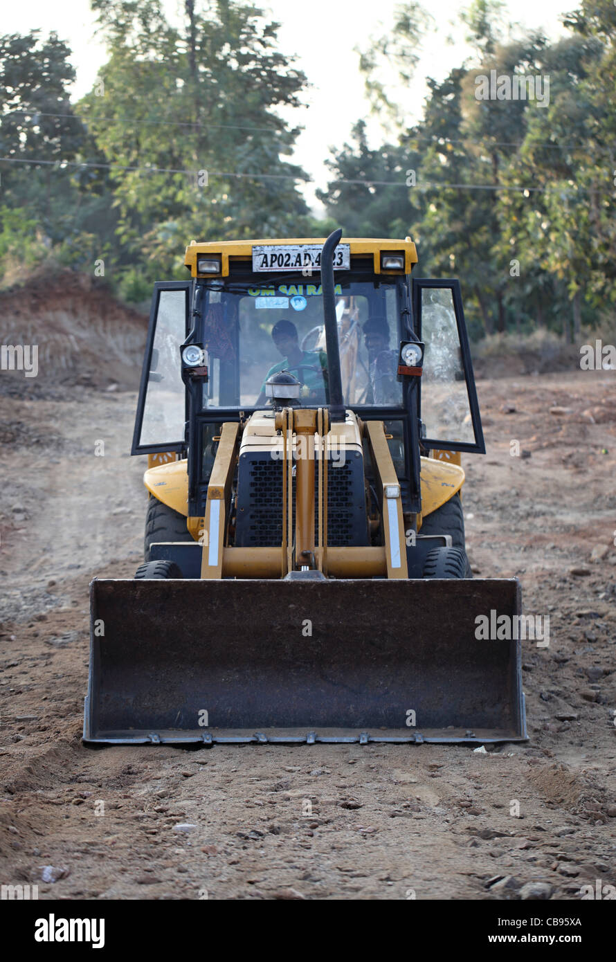Tata bulldozer excavator Andhra Pradesh South India Stock Photo - Alamy