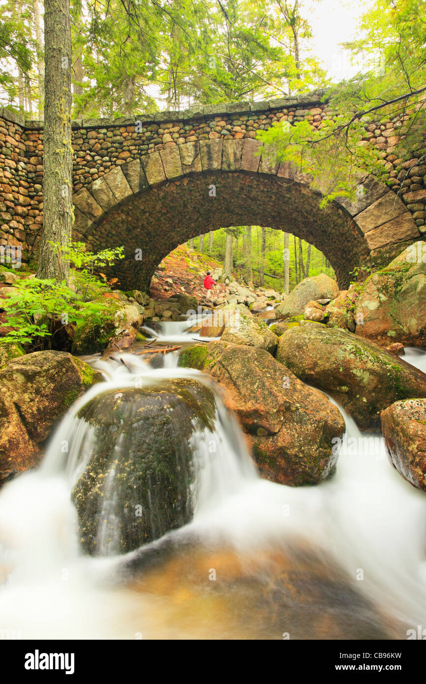 Cobblestone Carriage Road Bridge near Jordan Pond, Acadia National Park ...