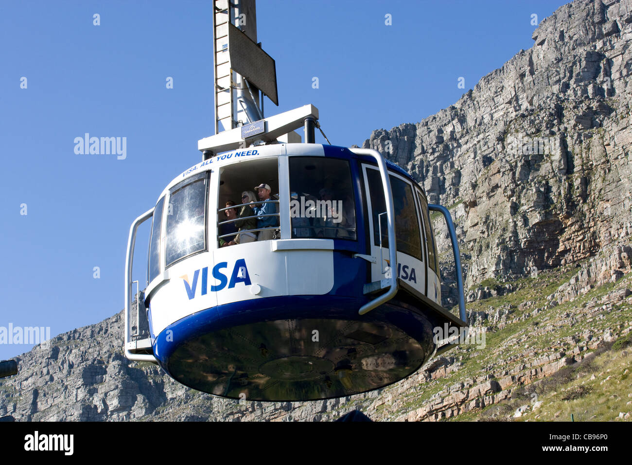 Cape Town: Table Mountain Cableway - gondola car Stock Photo - Alamy