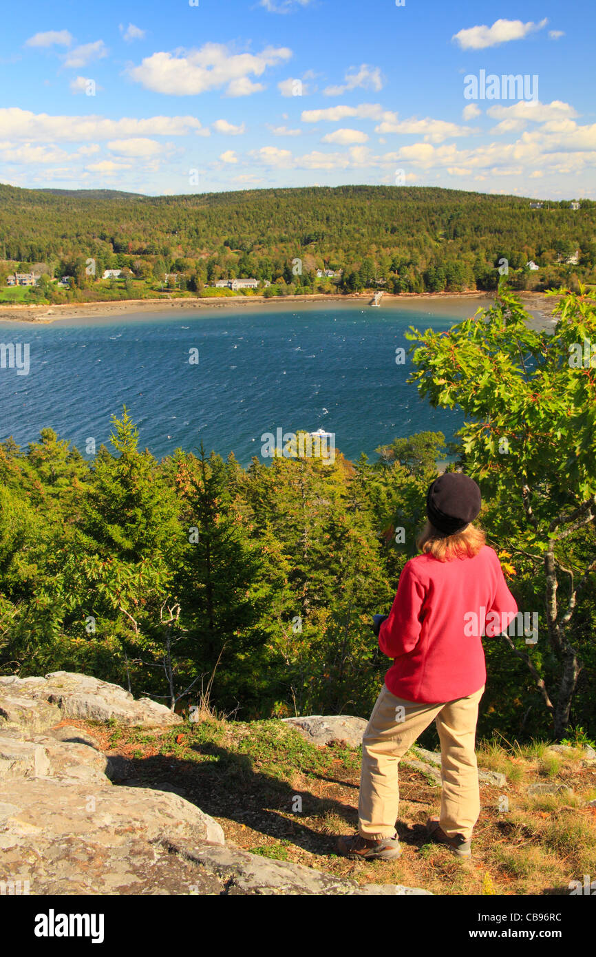 Flying Mountain Trail, On Flying Mountain, Looking at Somes Sound ...