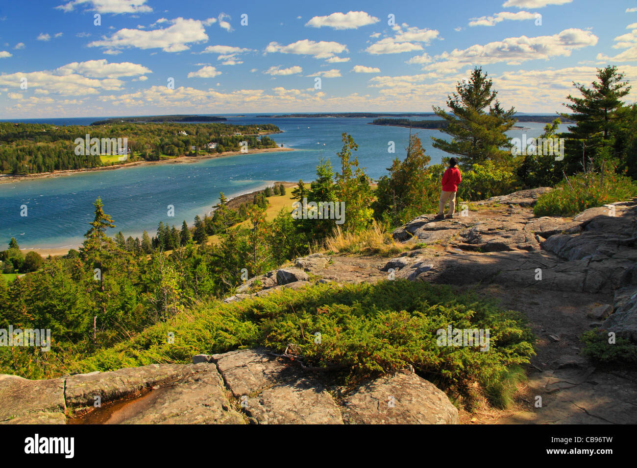 Flying Mountain Trail, On Flying Mountain, Looking at Somes Sound ...