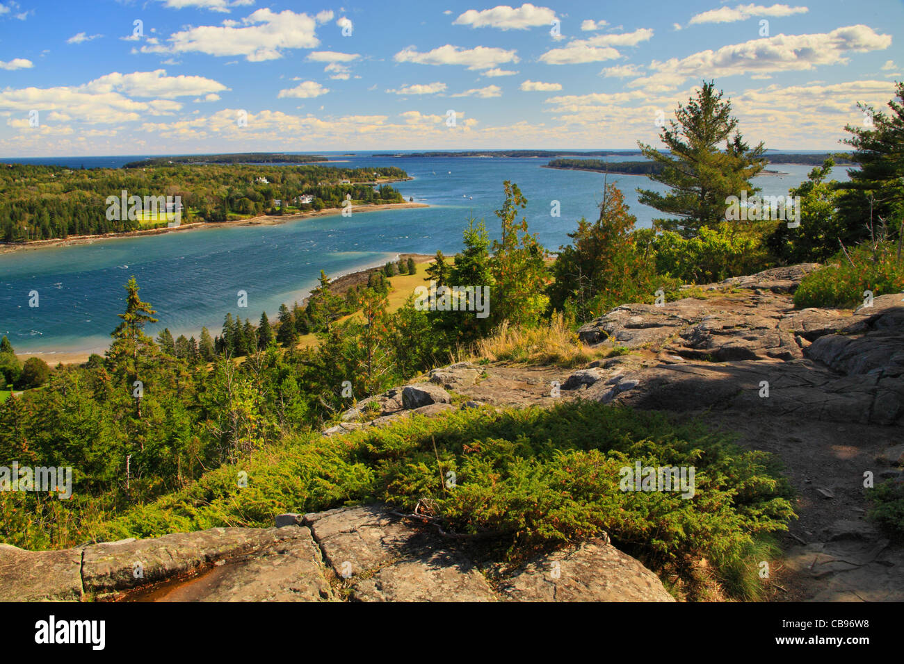 Flying Mountain Trail, On Flying Mountain, Looking at Somes Sound ...