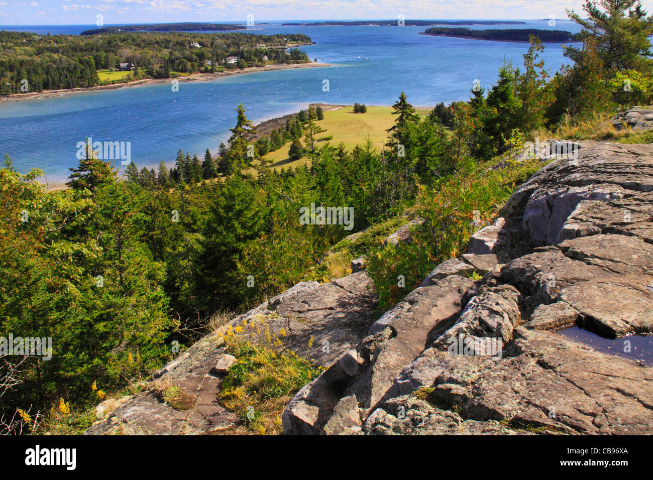Flying Mountain Trail, On Flying Mountain, Looking at Somes Sound ...