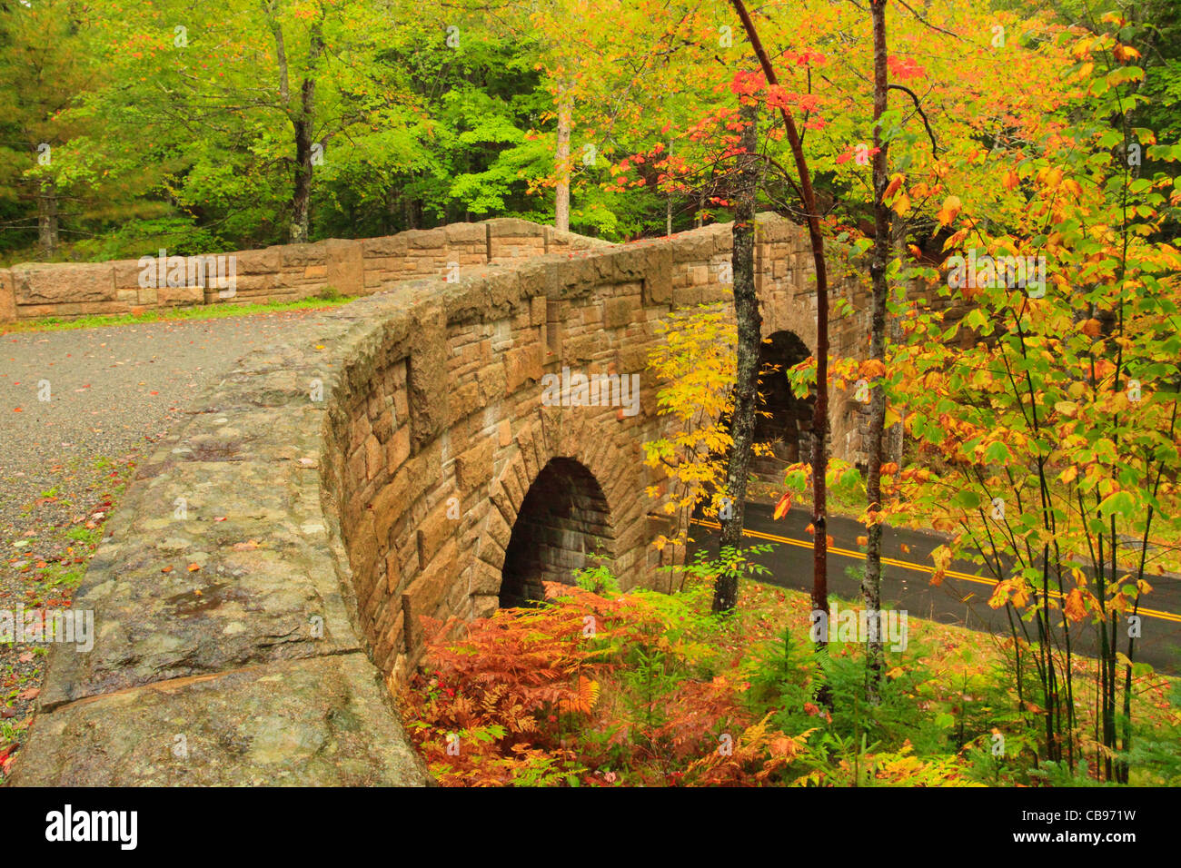 Stanley Brook Carriage Road Bridge, Acadia National Park, Maine, USA ...