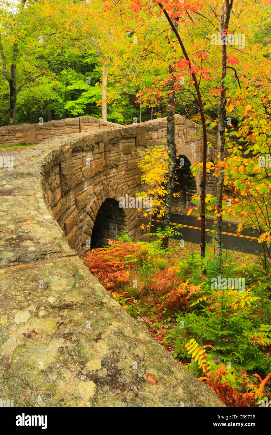 Stanley Brook Carriage Road Bridge, Acadia National Park, Maine, USA ...