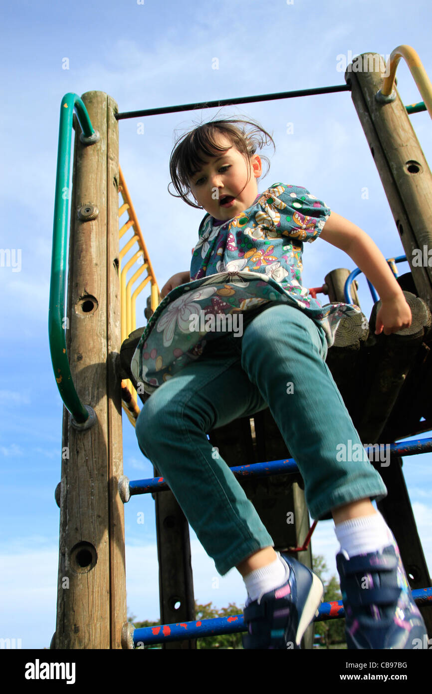 Girl at playpark Stock Photo - Alamy