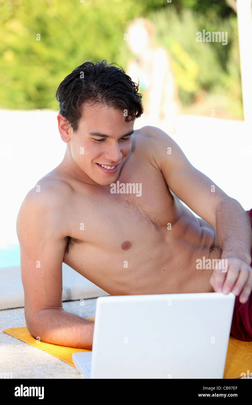 Man pecs muscles hi-res stock photography and images - Alamy