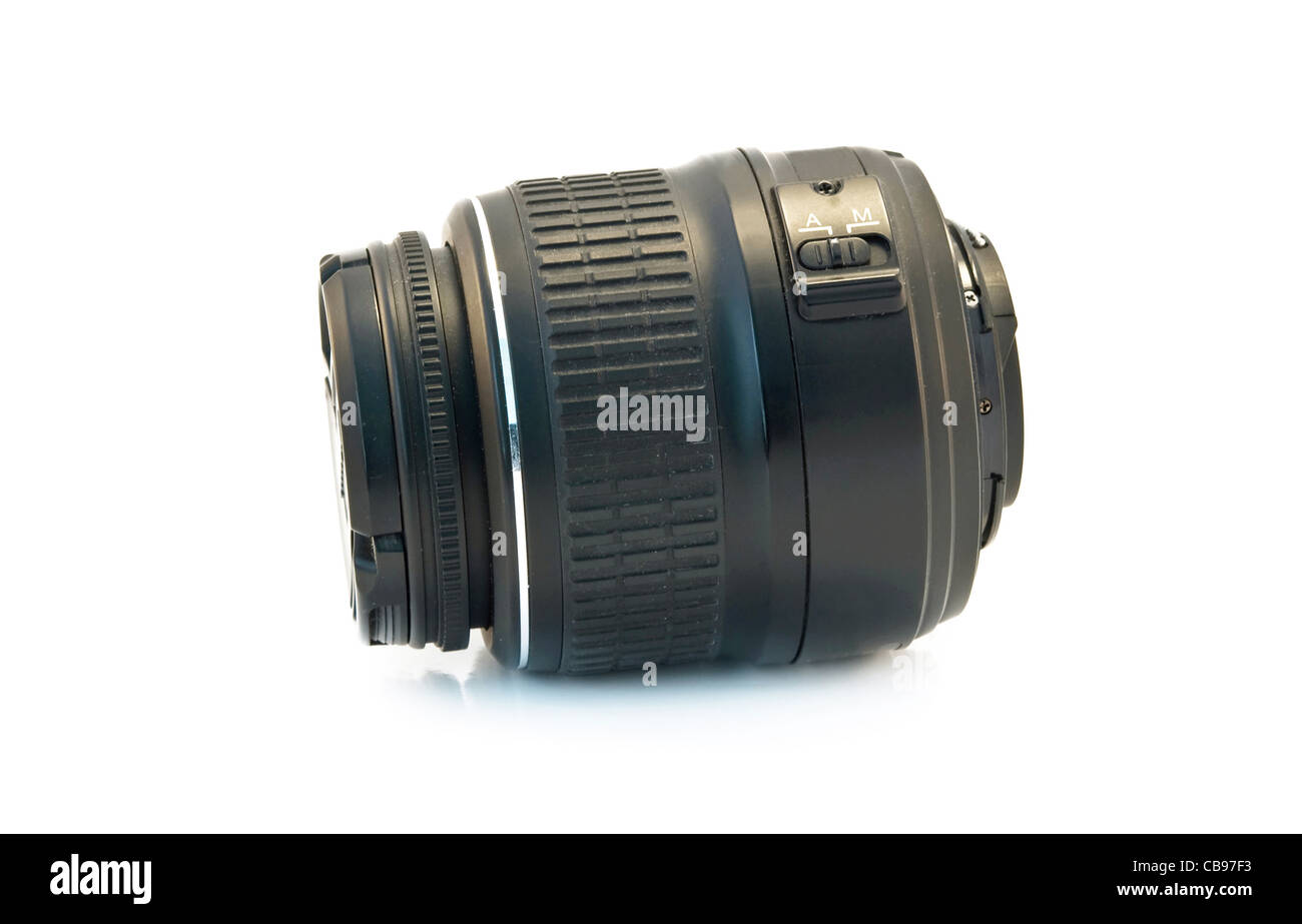 professional camera lens on white background Stock Photo - Alamy