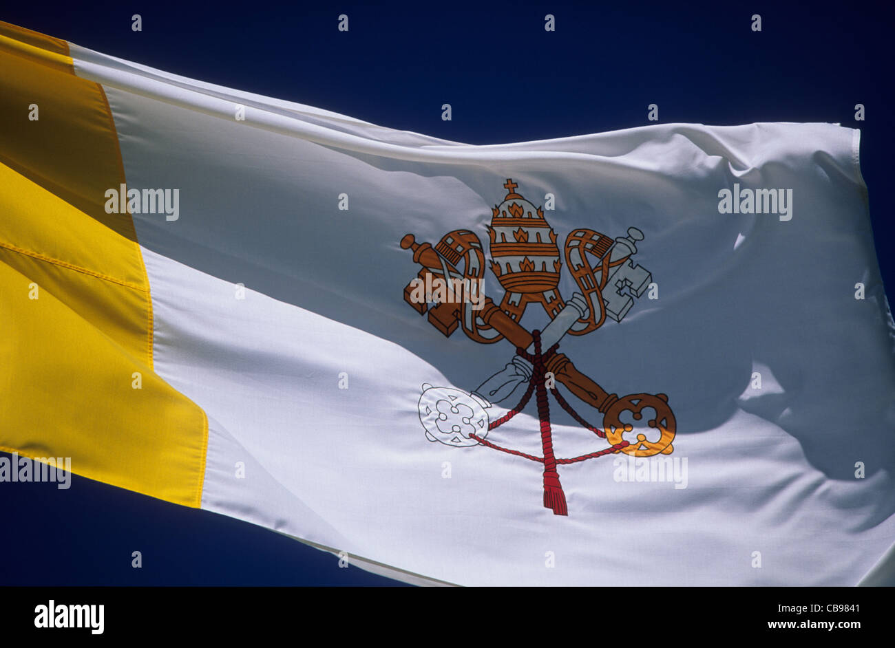 National flag / colours of the Vatican State Stock Photo - Alamy