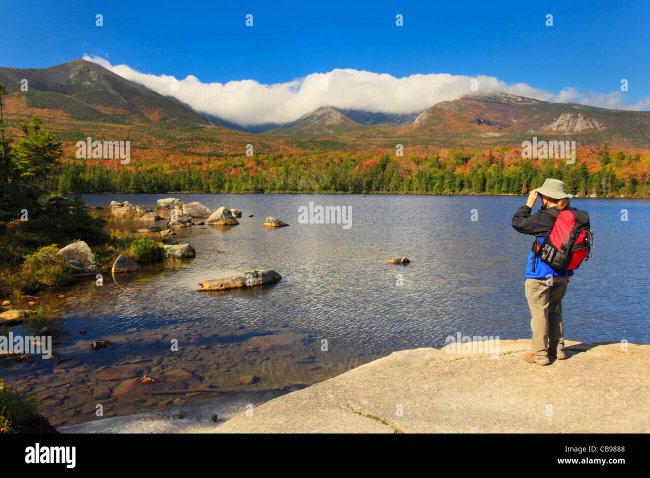 Sandy Stream Pond with Mount Katahdin, Baxter State Park, Millinocket ...