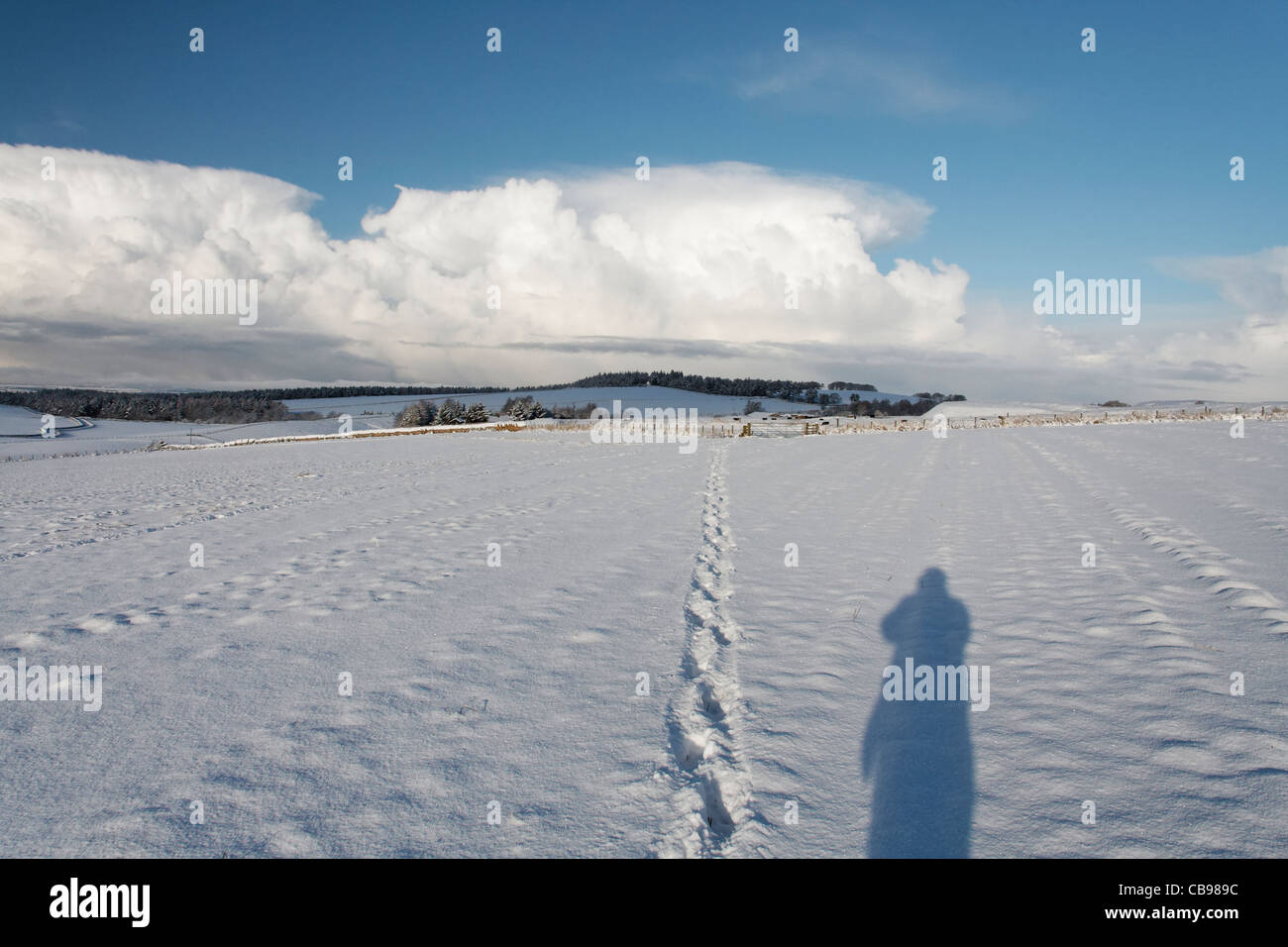 Snow clouds with shadow Stock Photo - Alamy