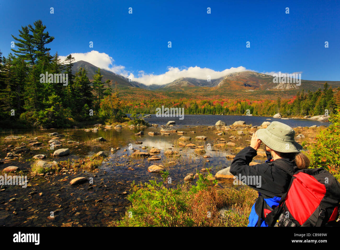 Sandy Stream Pond with Mount Katahdin, Baxter State Park, Millinocket ...
