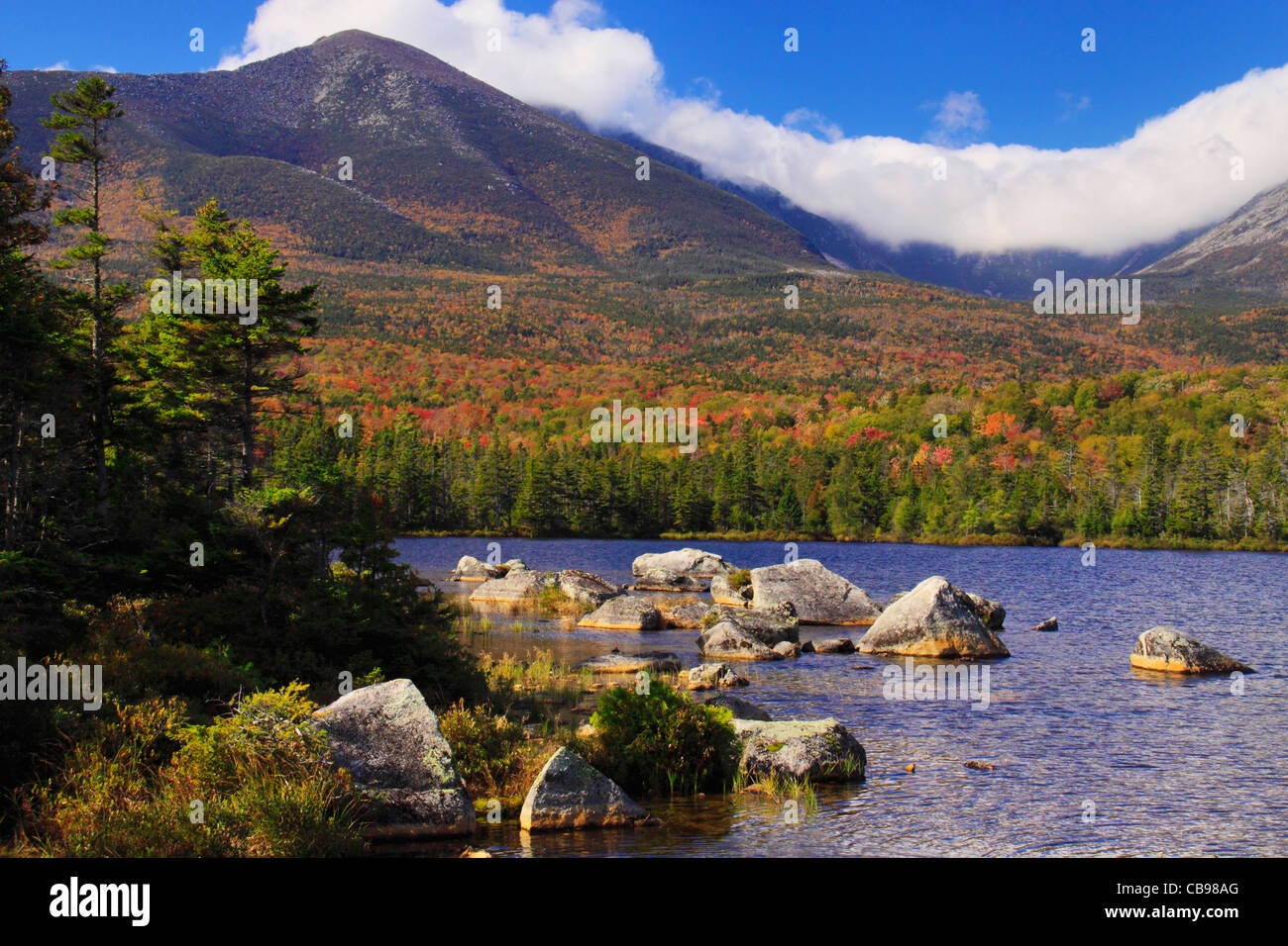 Sandy Stream Pond with Mount Katahdin, Baxter State Park, Millinocket ...