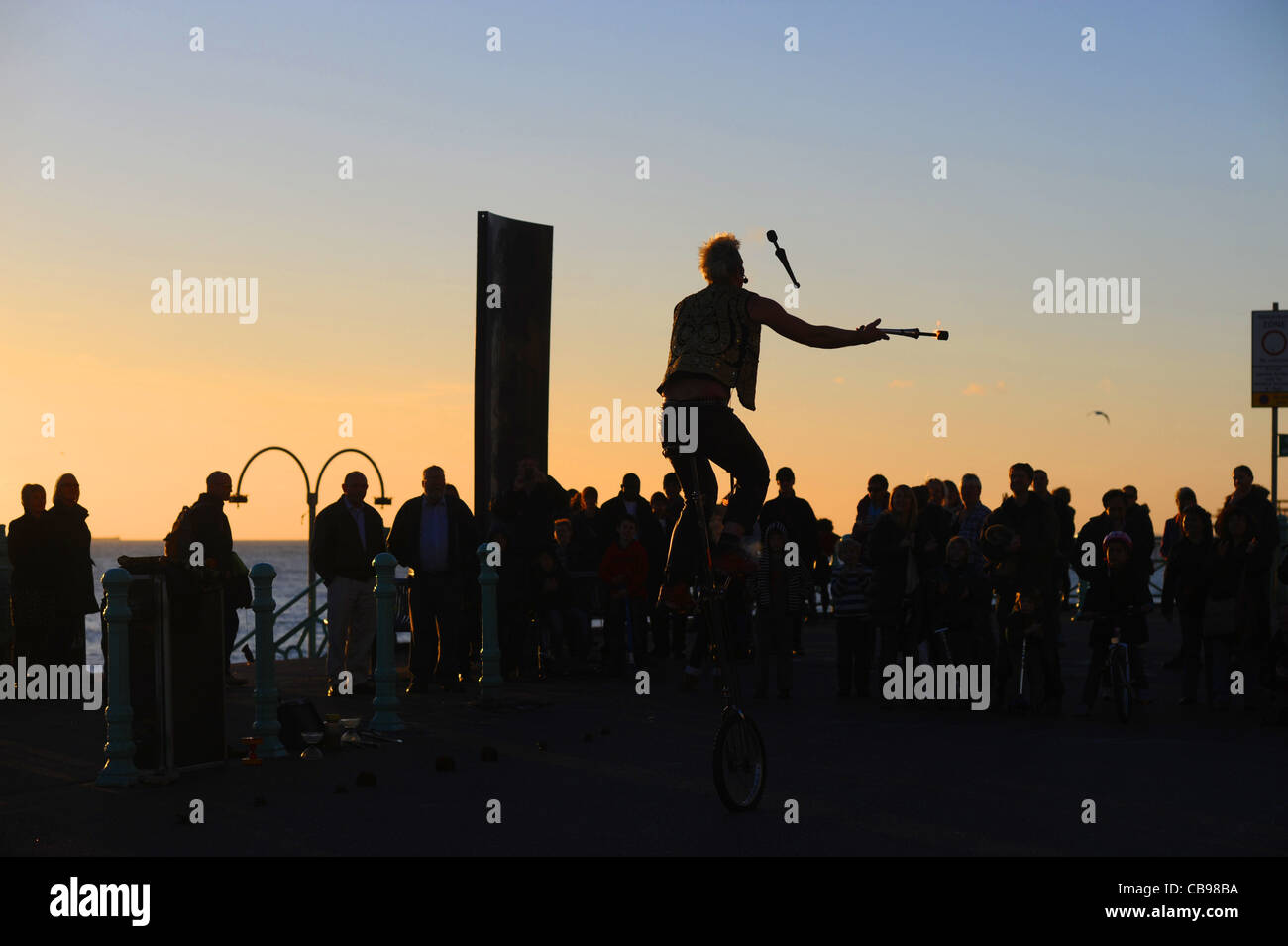 Juggling on a unicycle hi-res stock photography and images - Alamy