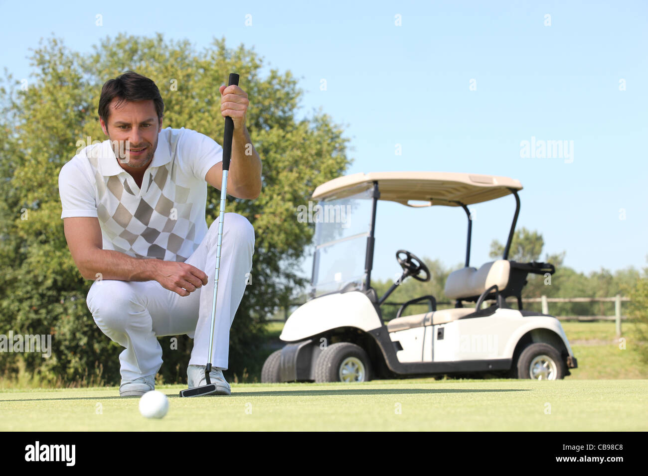 Man car golf clubs hi-res stock photography and images - Alamy