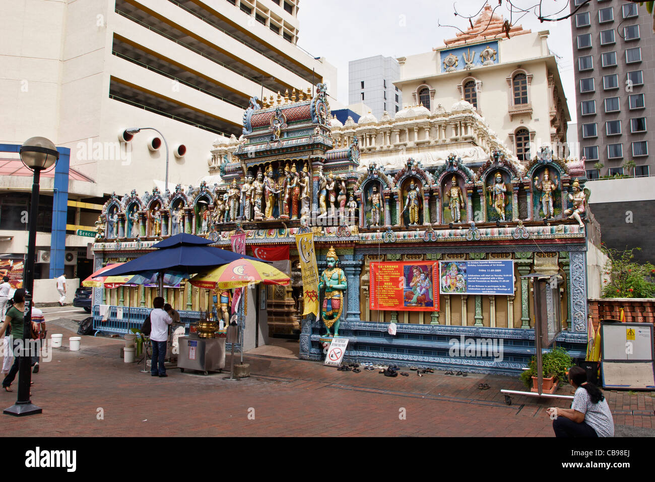Sri Krishnan Tamil Temple, Waterloo Street, Singapore Stock Photo - Alamy