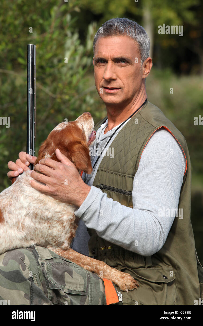 Man out hunting Stock Photo - Alamy