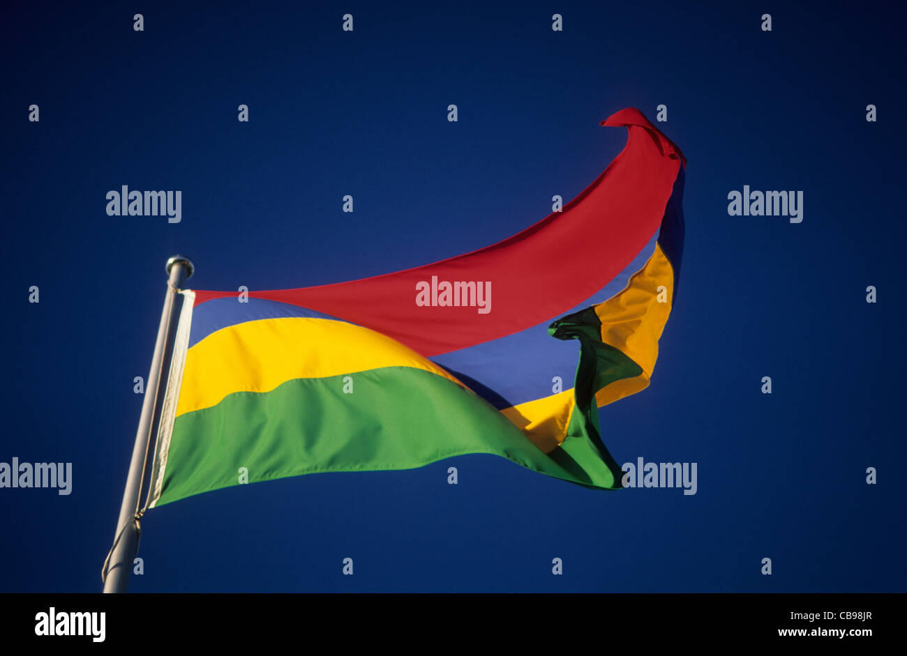 National flag / colours of Mauritius Stock Photo - Alamy
