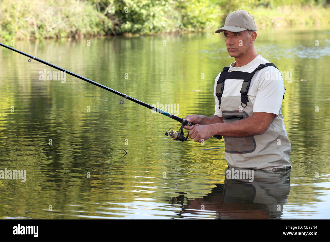 Man fishing profile hi-res stock photography and images - Alamy