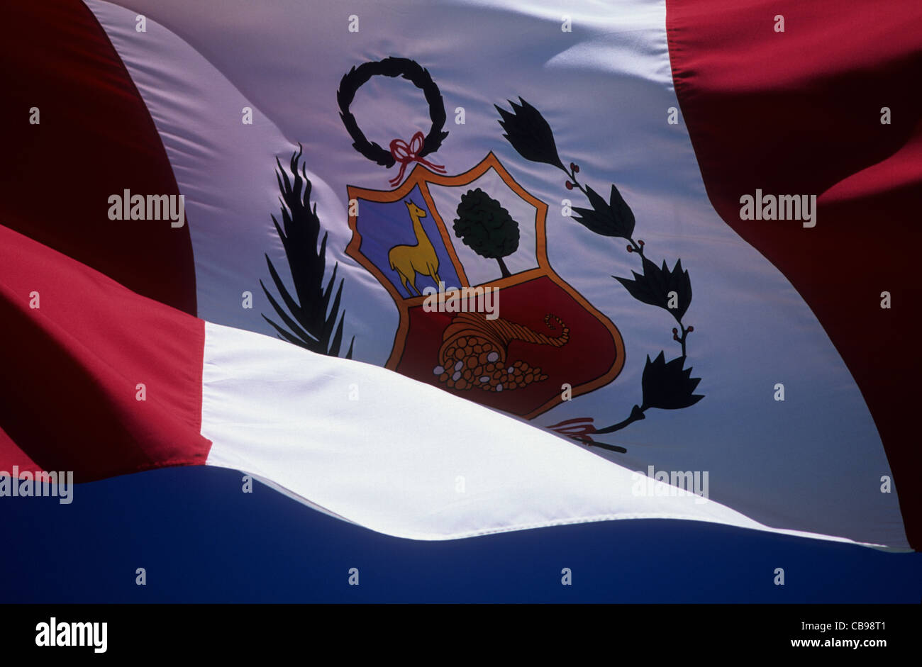 National flag / colours of Peru Stock Photo - Alamy