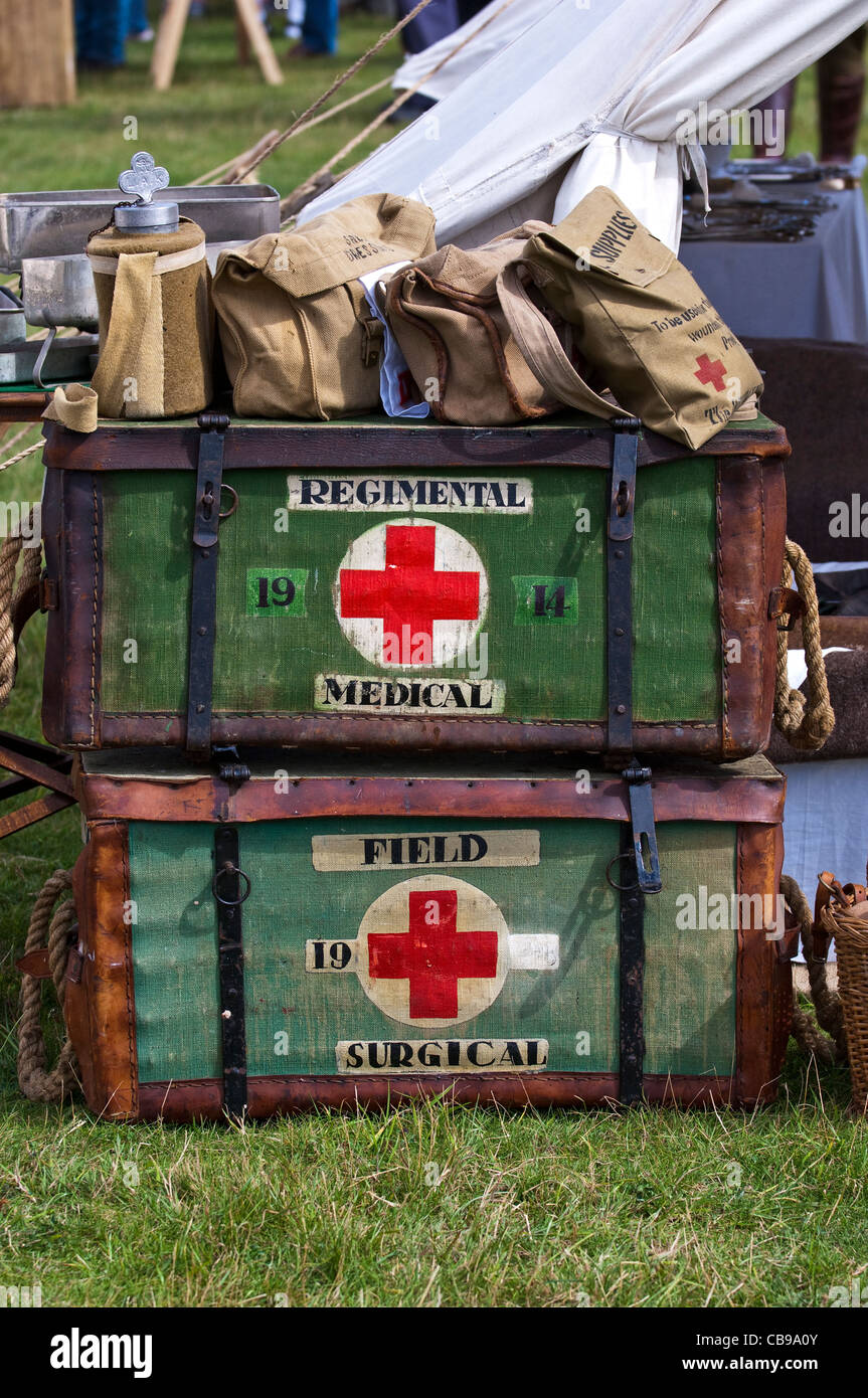 Scene from a re-enactment of First World War scenes to mark the 90th ...