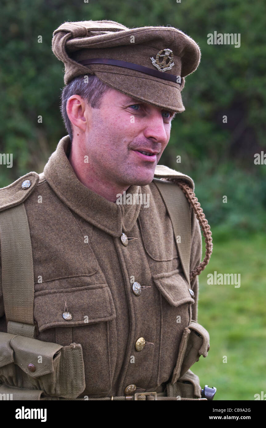 Scene from a re-enactment of First World War scenes to mark the 90th ...